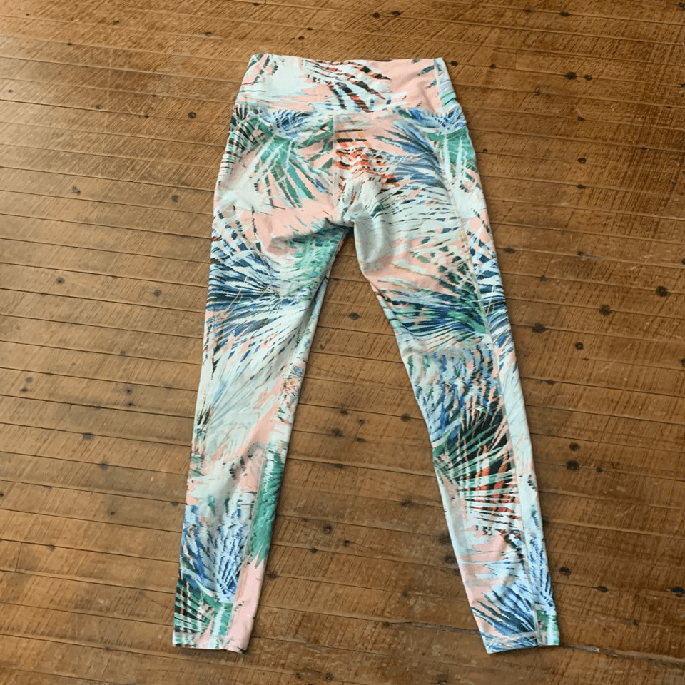 Fabletics tropical high impact cropped workout S leggings | eBay