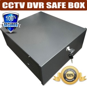 Metal LOCKABLE RECORDER LOCK BOX SAFETY BOX CCTV DVR Safe Security Box ...