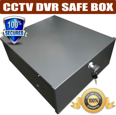 Metal LOCKABLE RECORDER LOCK BOX SAFETY BOX CCTV DVR Safe Security Box ...