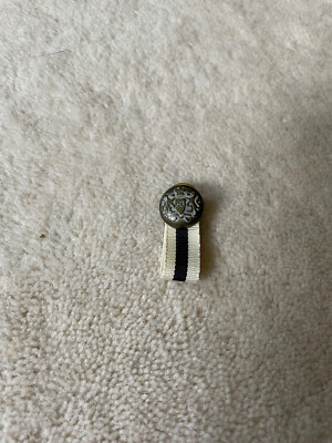 J.CREW Pin Black/Ivory Grosgrain Ribbon with Brass Crest Pin | eBay