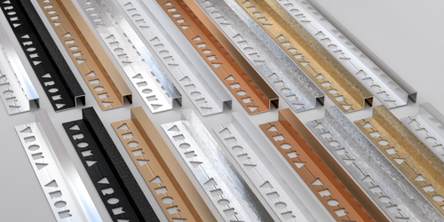 TILE TRIMS VROMA Single Trim, Mix & Match- All Profiles Many Finishes ...