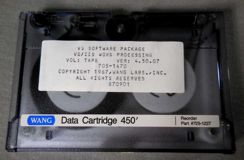 WANG System Tapes Word Processing & Peripherals 2 Wang Data Cartridge ...