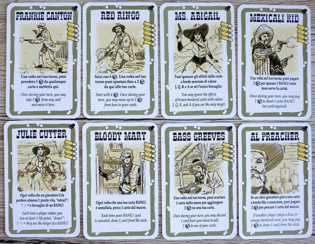 Bang Card Game Cards