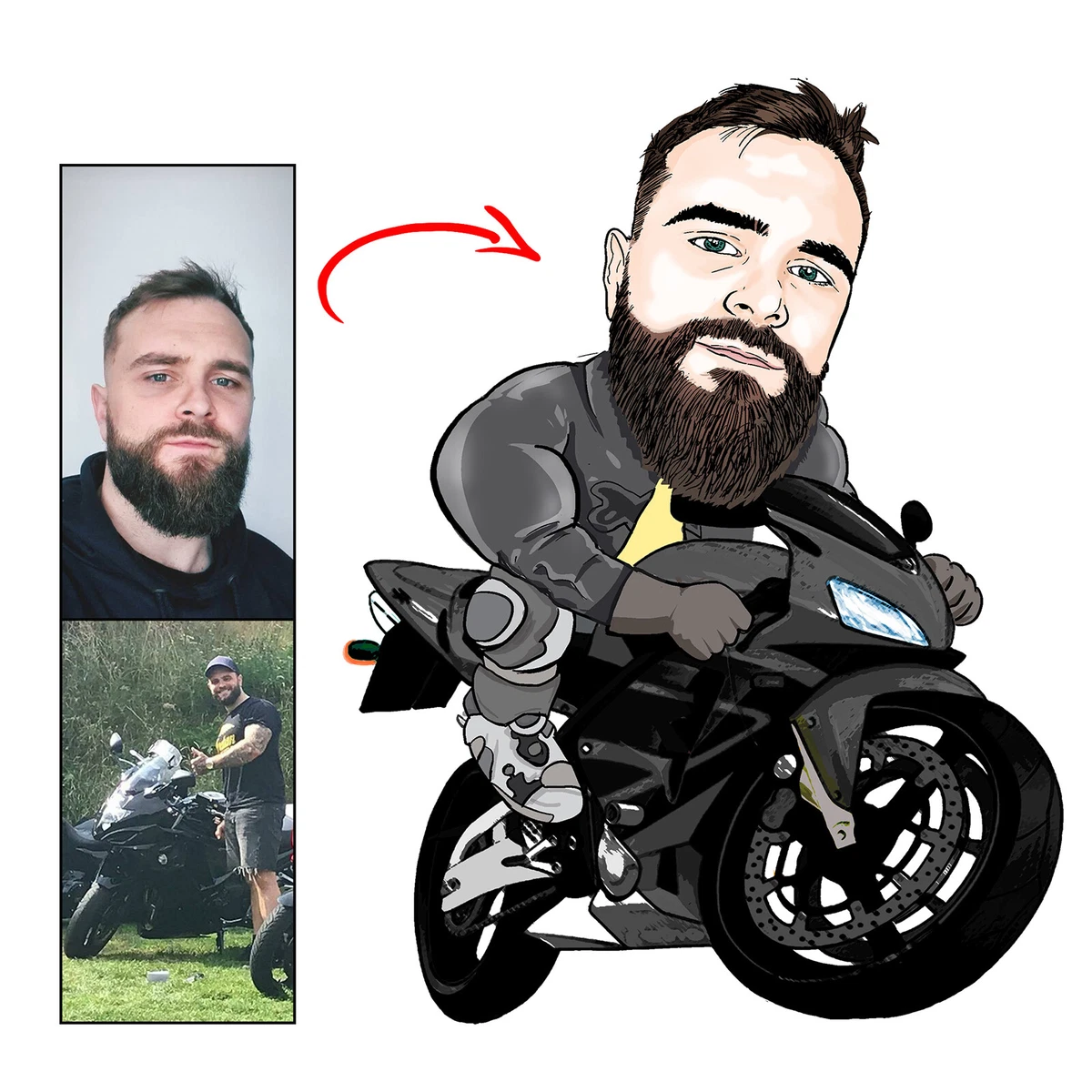 How To Draw A Cartoon Motorcycle