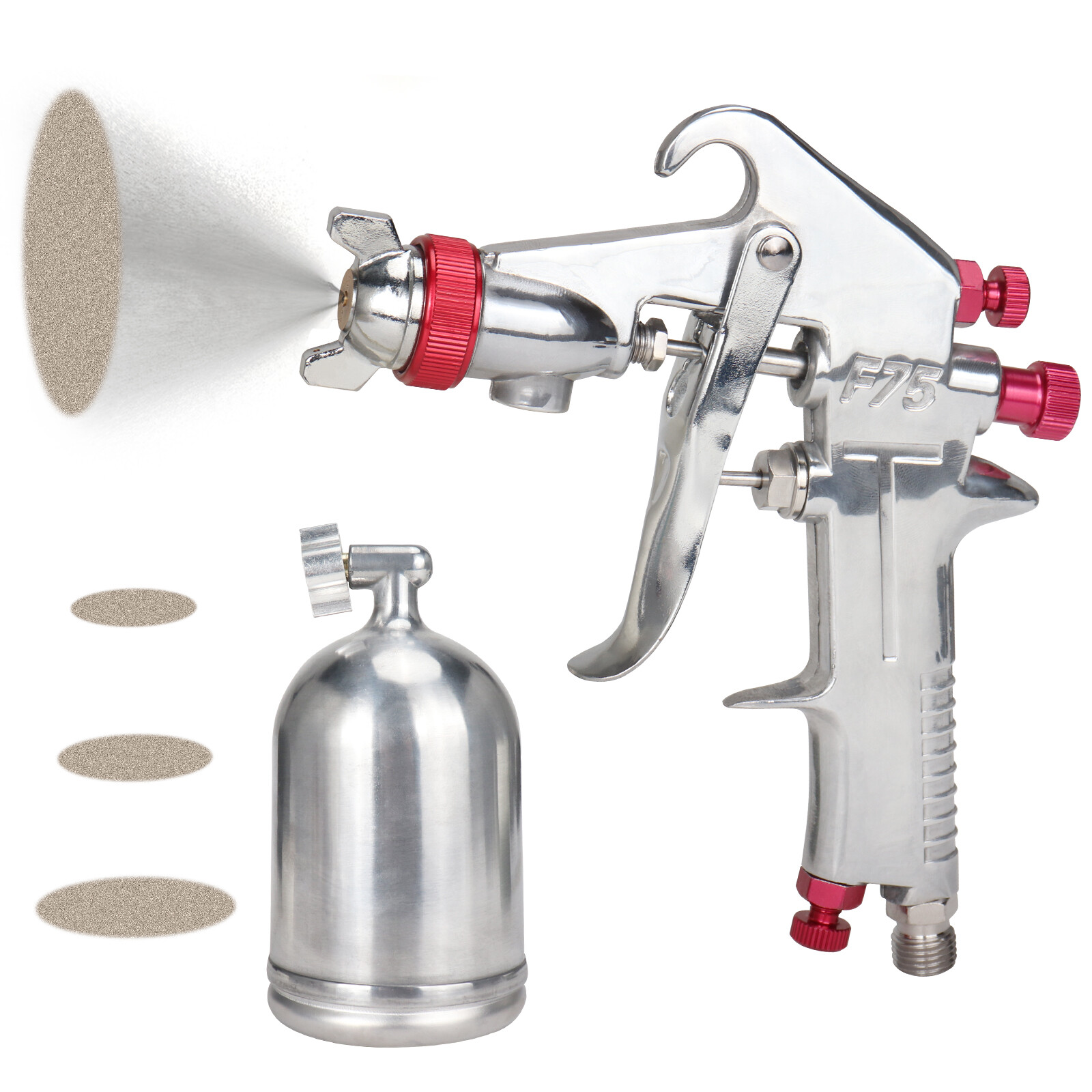 HVLP Air Spray Gun Car Auto Paint Sprayer Touch Up Gravity Feed 1.5mm ...