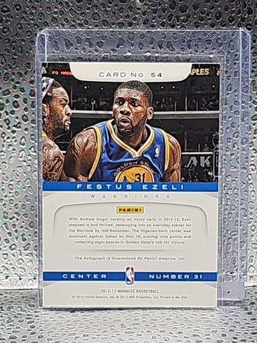 2012-13 PANINI MARQUEE ROOKIE SIGNATURES #54 FESTUS EZELI Rc Auto Sp | eBay