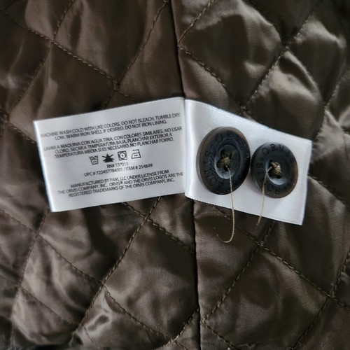 Orvis Jacket Men XL Green Barn Chore Coat Insulated Button Up Corduroy ...