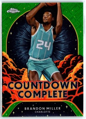 2024 Topps Brandon Miller CC-5 Countdown Complete Topps Green Refractor ...