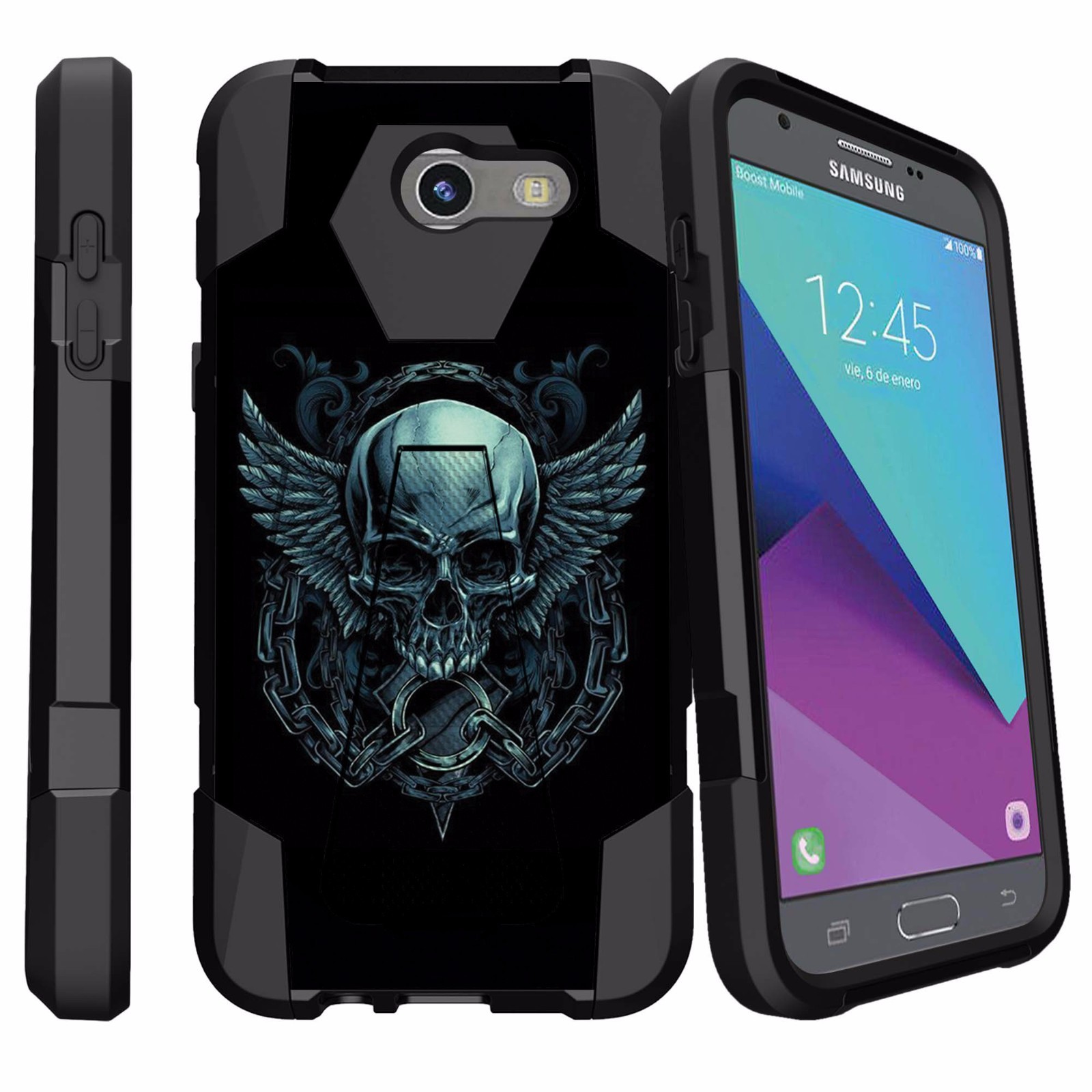 Rugged Case Cover for Samsung Galaxy J3 Emerge J3 2017 Sol 2 J3 Eclipse ...