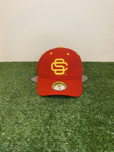 Retro New Era Cap Concealer USC Southern Cal Trojans fitted hat size 7 ...