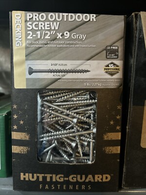 5 Pounds Huttig-Guard 2.5" Pro Outdoor Decking Screws w/two T-25 Star ...
