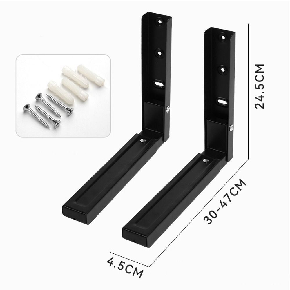 2Pcs Iron Oven Microwave Brackets Black White Mounted Brackets Home | eBay