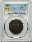 1797 P Large Cents Draped Bust PCGS VG-8 BN Reverse of 1797, Stems ...