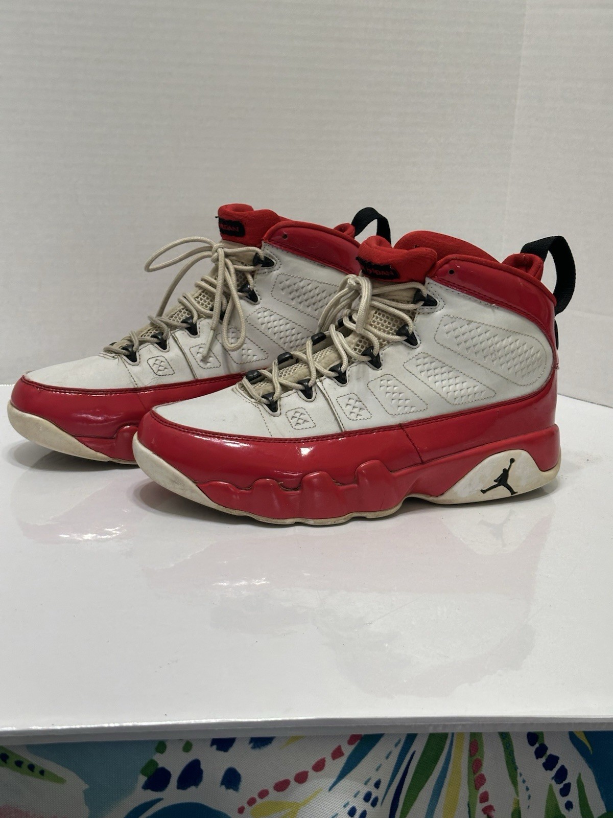 Men's Air Jordan 9 Retro Gym Red & White Sneaker Ten… - Gem