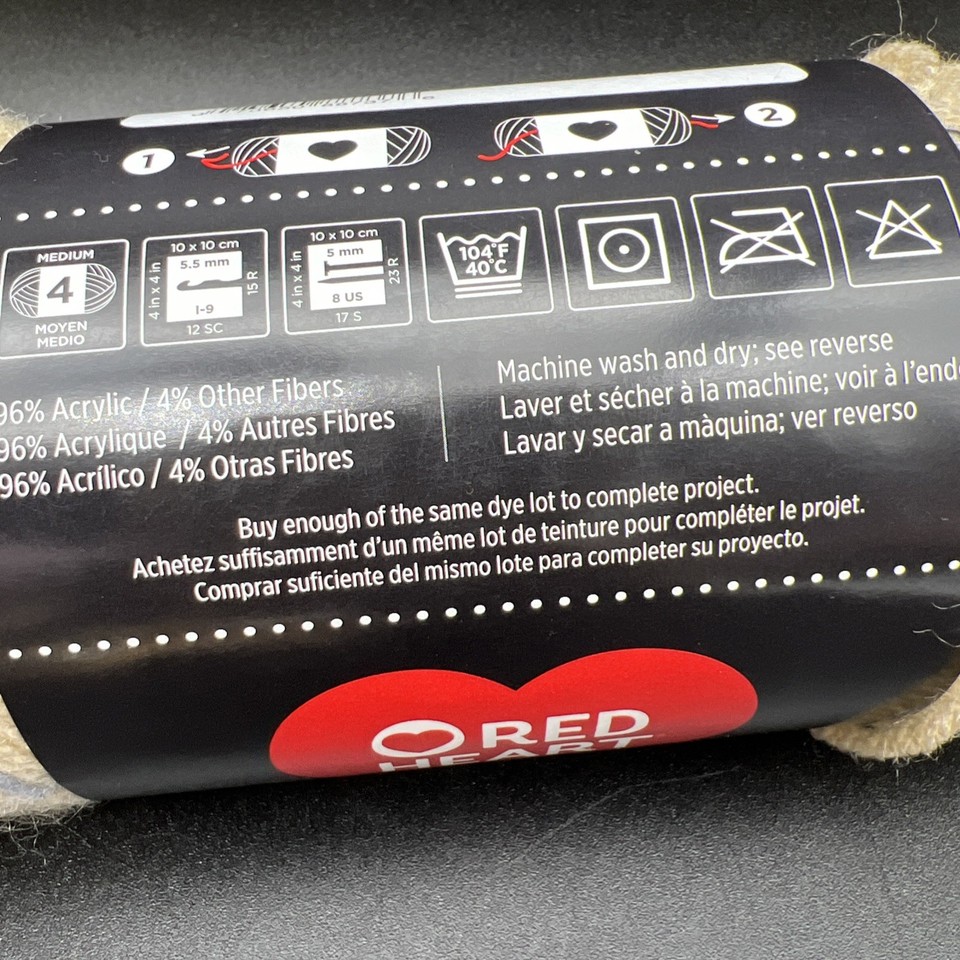 Red Heart Super Saver Yarn-Buff Fleck - E300B-4334 | eBay