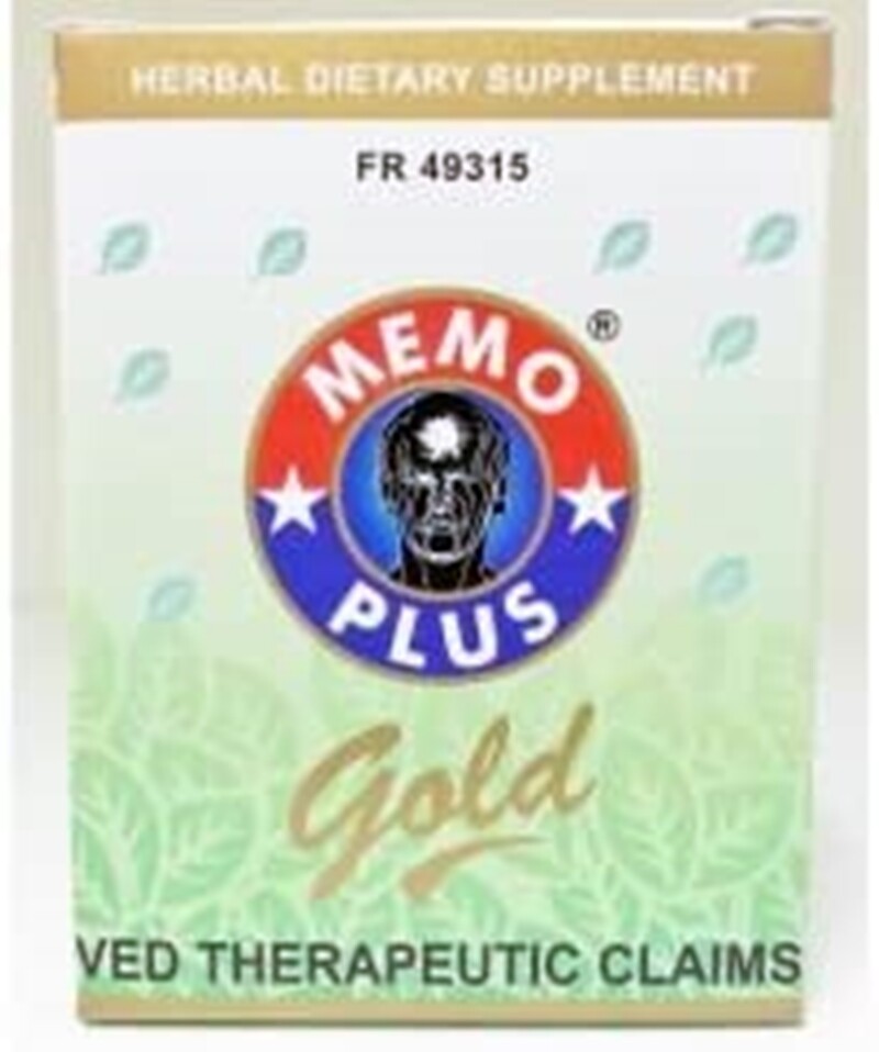 Memo Plus Gold Herbal Dietary Supplement (Bacopa Monniera Extract) 30 ...