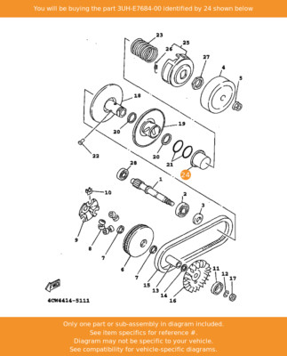 YAMAHA Seat, Secondary Spring, 3UH-E7684-00 OEM XC125 | eBay UK