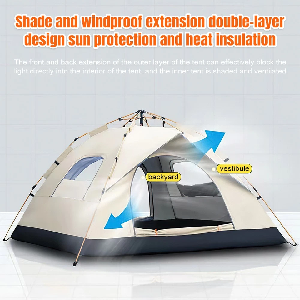 2-3 Person Pop Up Tents Waterproof Windproof Instant Tent for Camping ...