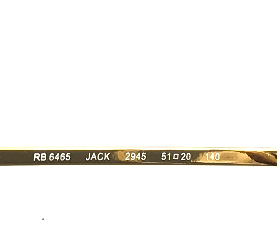 Ray-Ban Eyeglasses Frame RB6465 JACK 2945 Tortoise Gold Round Wire Rim ...