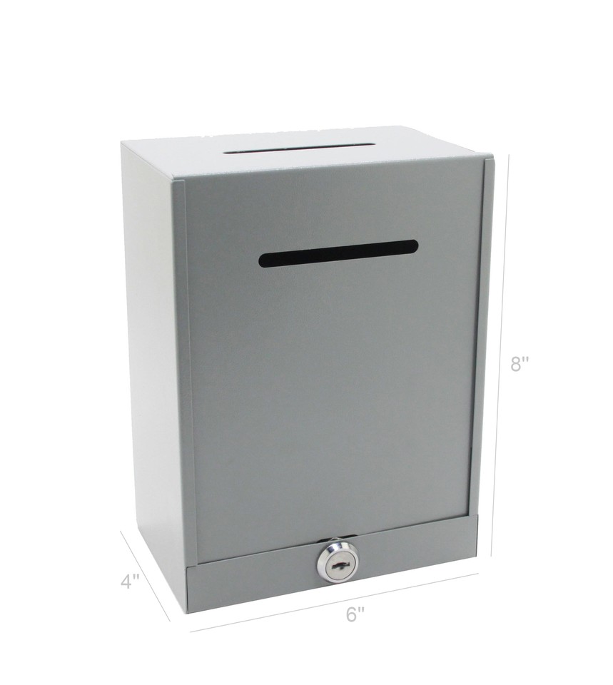 Classic Metal Box,Secure Collection Box,Ticket Box,Easy Wall Mount ...