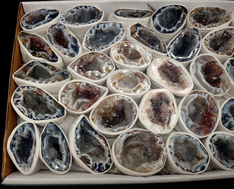 Bulk Lot 1-2" Diameter Oco Geode Pair Flat from Brazil - Mine Direct ...