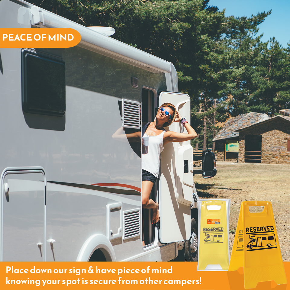 Xtremeauto Motorhome / Camper Pitch Reserved Sign A Board Sign Keep ...