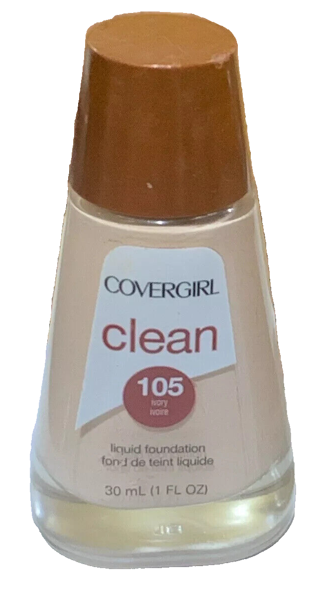 COVERGIRL cover girl CLEAN Liquid Foundation Makeup - 105 Ivory - NEW ...