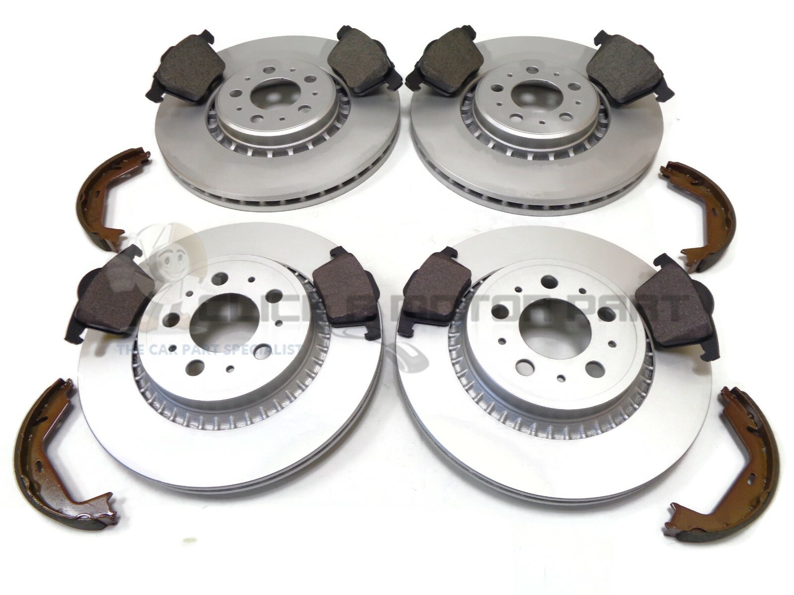 VOLVO XC 90 XC90 FRONT & REAR BRAKE DISCS AND PADS & HANDBRAKE SHOES ...