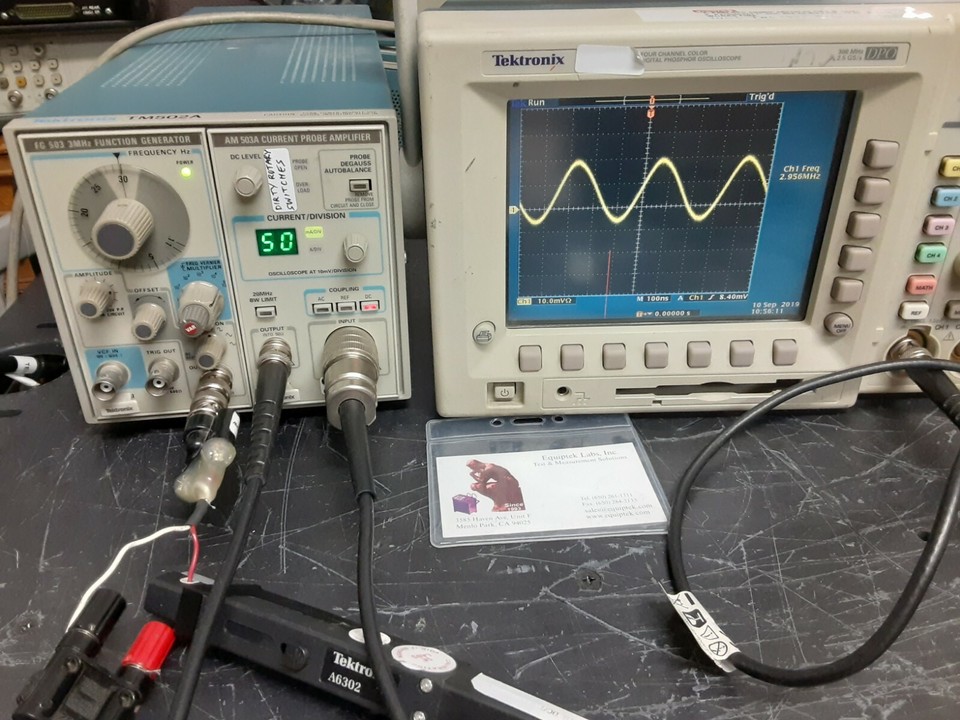 Oscilloscope Current Probe AC/DC 50MHz TESTED GOOD! 20A TEK A6302 for ...