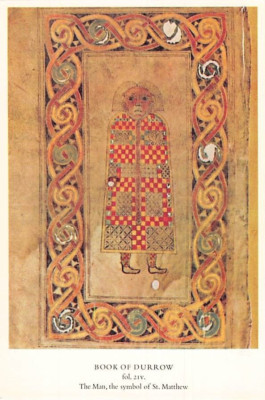 Postcard IRELAND: The Lion, Symbol of St. Mark, Book of Durrow, Dublin ...