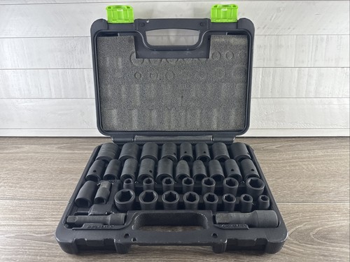 Pittsburgh 37 Pc 3/8 in. 1/2 in. Drive SAE & Metric Impact Socket Set ...