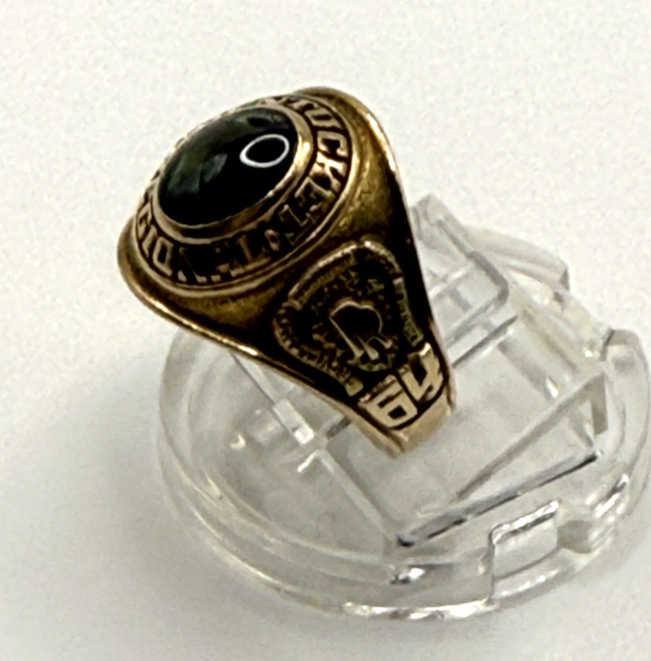 Vint 1964 Dieges & Clust 10K Gold Pentucket Regional Green Stone Class ...