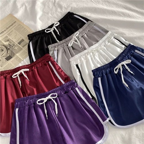 Women Satin Yoga Shorts Workout Track Shorts Running Gym Fitness Hot ...