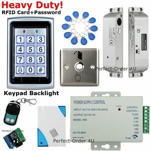 RFID Card + Password Access Control System + Electric Bolt Lock+ Remote ...