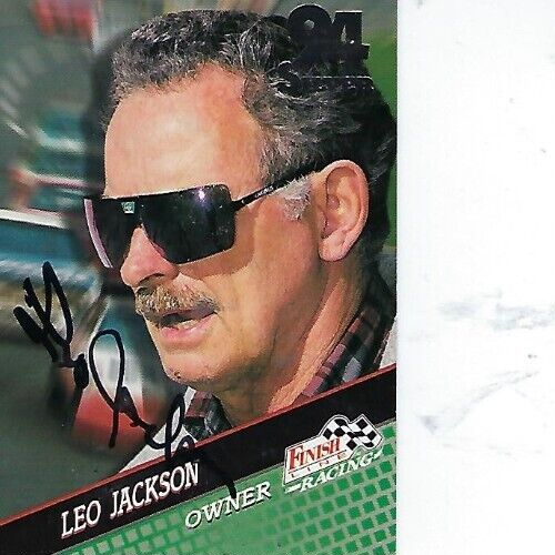 LEO JACKSON HAND SIGNED 1994 FINISH LINE SILVER RACING #54 - NASCAR | eBay