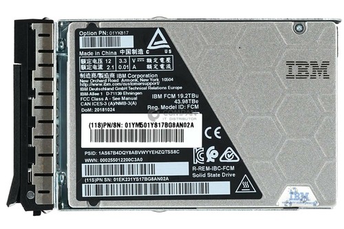 01YM584 IBM 19.2 TBU 43.98 TBE 2.5" SFF NVME FCM 1.0 DRIVE 01YK817 | eBay