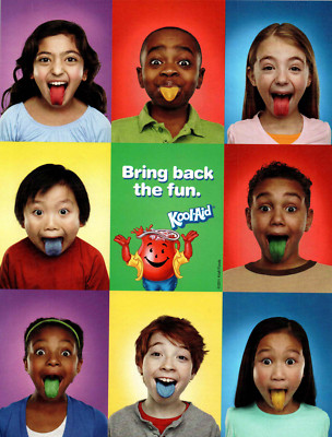 Kool-Aid "Bring back the fun" Smiling pitcher-Colored Tongues -Magazine ...