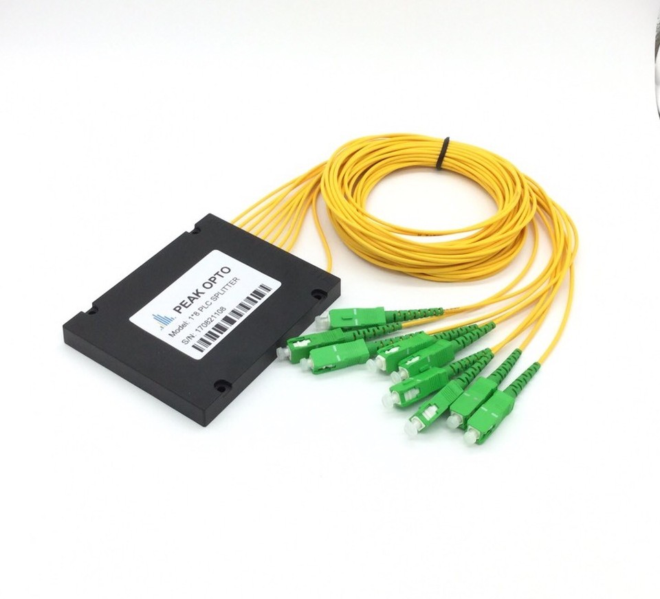 1X8 PLC optical splitter, planar waveguide-type optical splitter SC SC ...