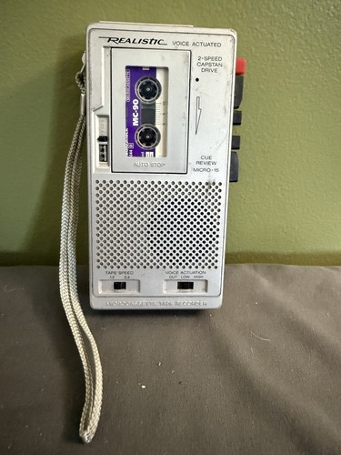 Vintage Realistic Micro-15 Voice Actuated Microcassette Tape Recorder ...
