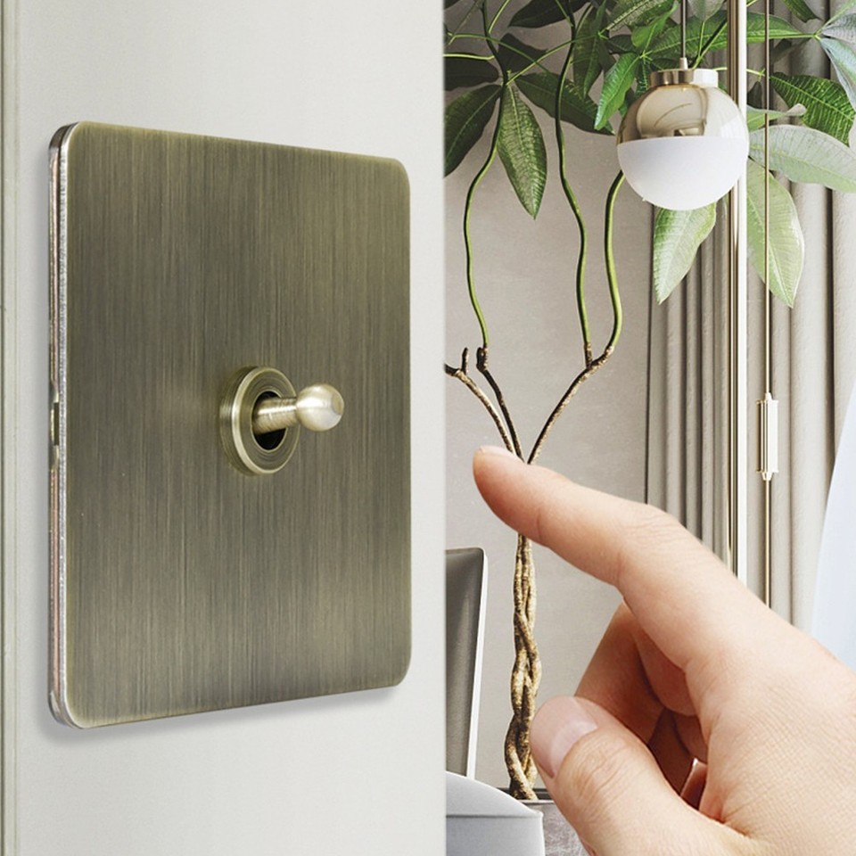 Flexible Installation Green Bronze Stainless Steel Wall Switch Panel ...