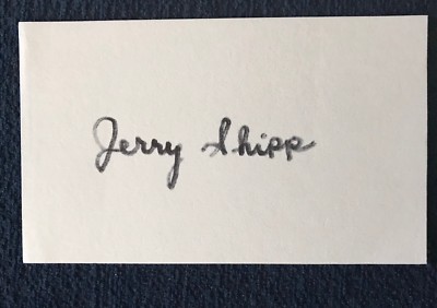 Jerry Shipp Autographed Signed 3 X 5 Index Card USA Olympics Basketball ...