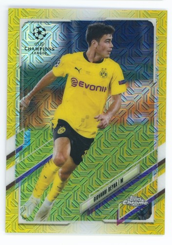 2020-21 Giovanni Reyna Topps Chrome Japan Yellow Borussia Dortmund Card ...