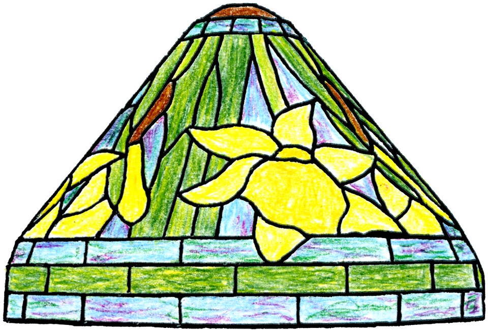 HL Worden SC7 Stained Glass Tiffany Lamp Form Mold, Patterns For SC-7 ...