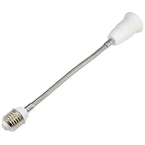 Flexible E26/E27 Medium Edison Screw Lamp Socket Extension Extender ...