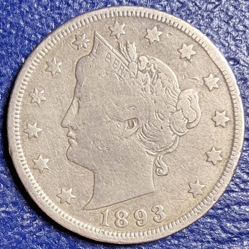 1893 Liberty V Nickel - Nice Early Tough Better Date Coin #C377 | eBay