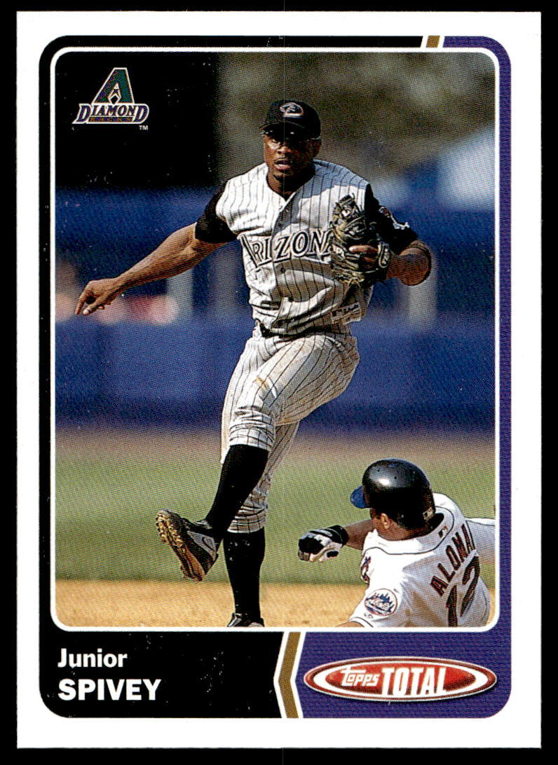 2003 Topps Total 505 Junior Spivey Arizona Diamondbacks Baseball Card ...