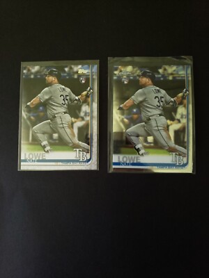 (2) 2019 Topps Chrome Update Nate Lowe Rookie Card RC #23 + Topps ...