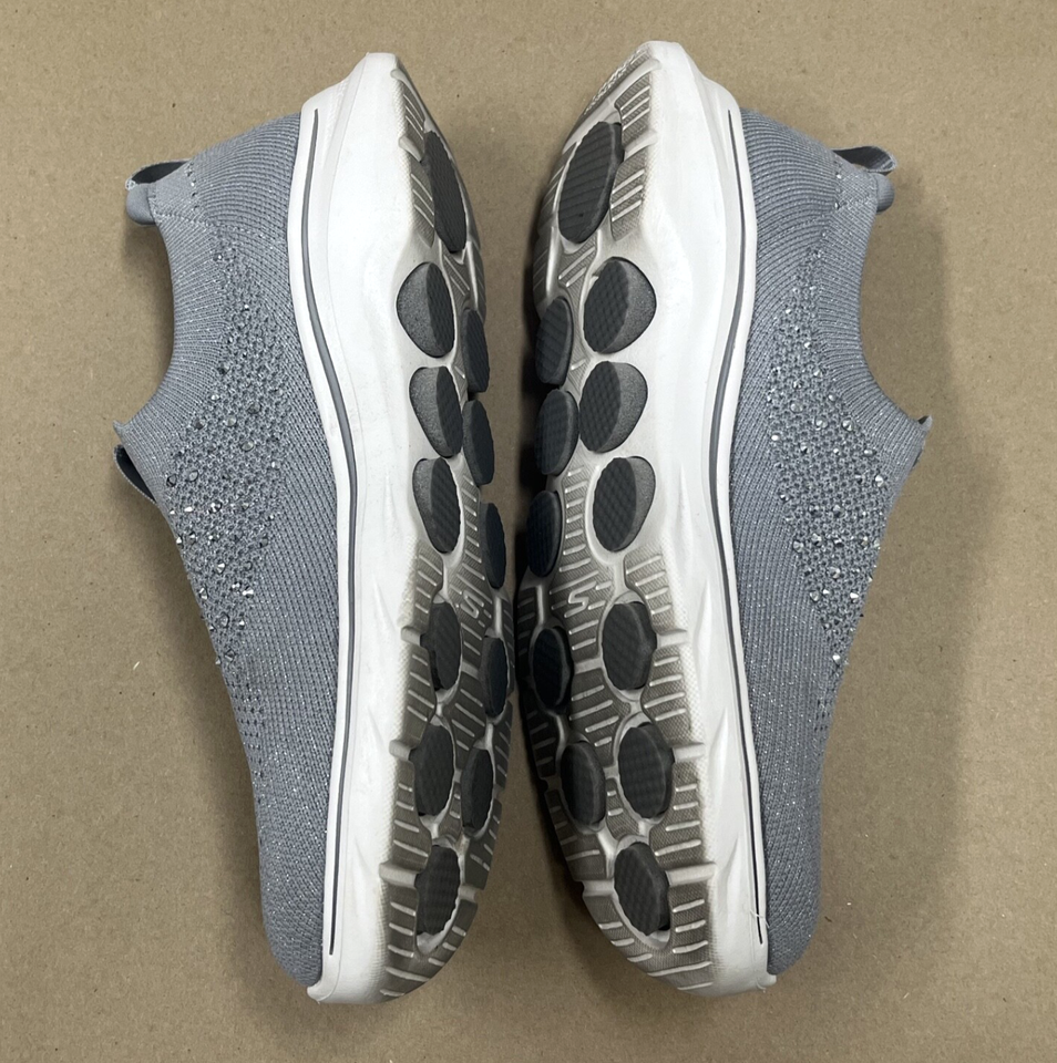 Skechers Go Walk 7 BLING Grey Women's 8.5 US Hyper Pillars Stretch ...