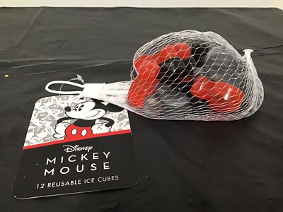 Disney Parks Mickey Mouse Reusable Ice Cubes Red Black Grey 12 pc New ...