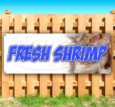 FRESH SHRIMP Advertising Vinyl Banner Flag Sign Many Sizes Available ...